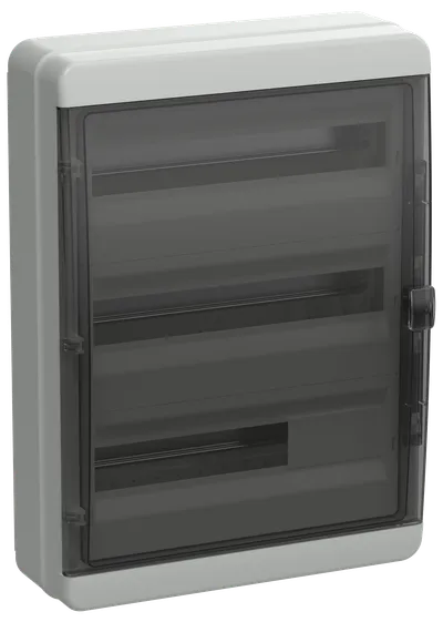 TEKFOR Корпус пластиковый КМПн-54 IP65 черная прозрачная дверь IEK (TF5-KP72-N-54-65-K03-K02 ...
