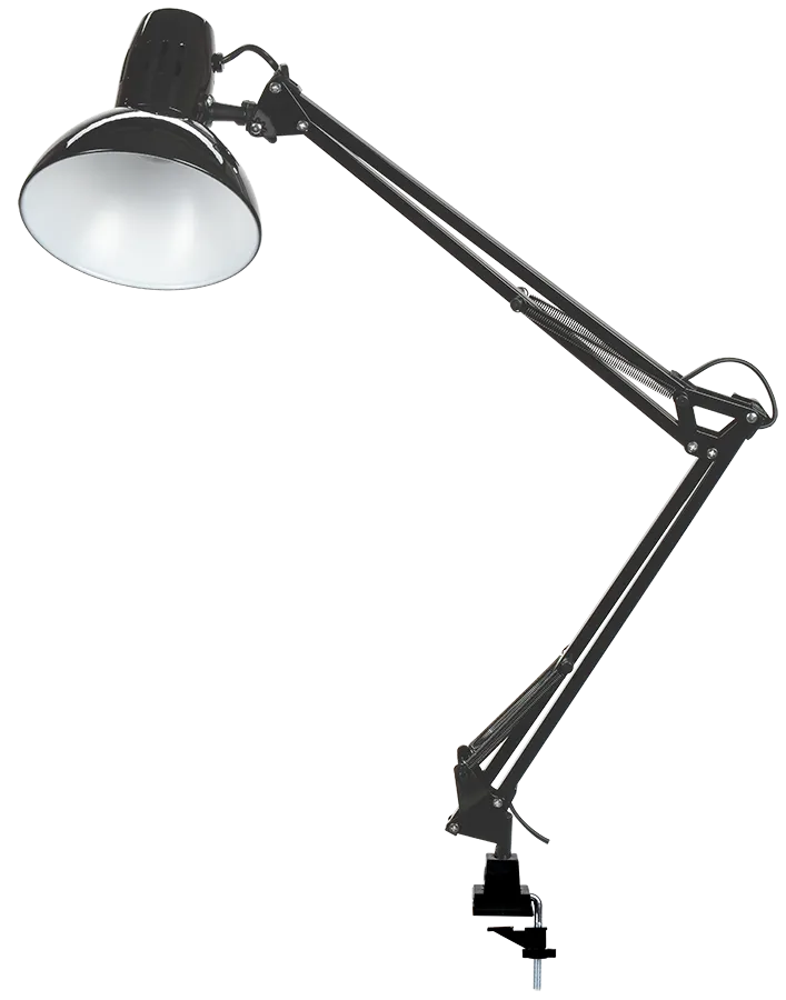 LIGHTING Светильник настольный 1014 пантограф на струбцине Е27 черный ...