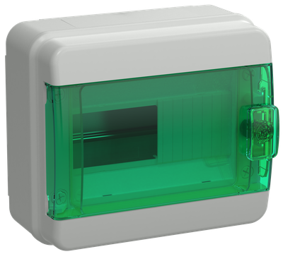 TEKFOR Корпус пластиковый КМПн-8 IP65 зеленая прозрачная дверь IEK (TF5-KP72-N-08-65-K03-K06 ...