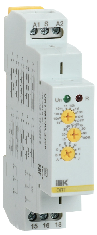 Реле времени ORT многофункциональное 1 контакт 230В AC IEK (ORT-M1-AC230V) - характеристики ...