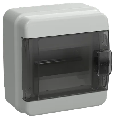 TEKFOR Корпус пластиковый КМПн-6 IP65 черная прозрачная дверь IEK (TF5-KP72-N-06-65-K03-K02 ...