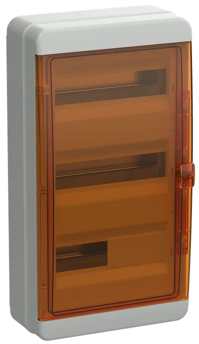 TEKFOR Корпус пластиковый КМПн-36 IP65 оранжевая прозрачная дверь IEK (TF5-KP72-N-36-65-K03-K09 ...