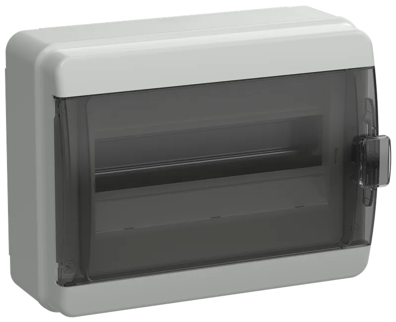 TEKFOR Корпус пластиковый КМПн-12 IP65 черная прозрачная дверь IEK (TF5-KP72-N-12-65-K03-K02 ...