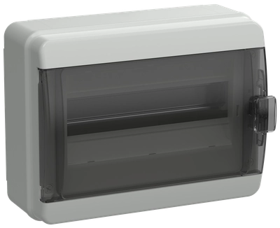TEKFOR Корпус пластиковый КМПн-12 IP65 черная прозрачная дверь IEK (TF5-KP72-N-12-65-K03-K02 ...