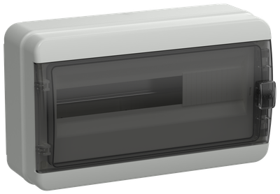 TEKFOR Корпус пластиковый КМПн-18 IP65 черная прозрачная дверь IEK (TF5-KP72-N-18-65-K03-K02 ...